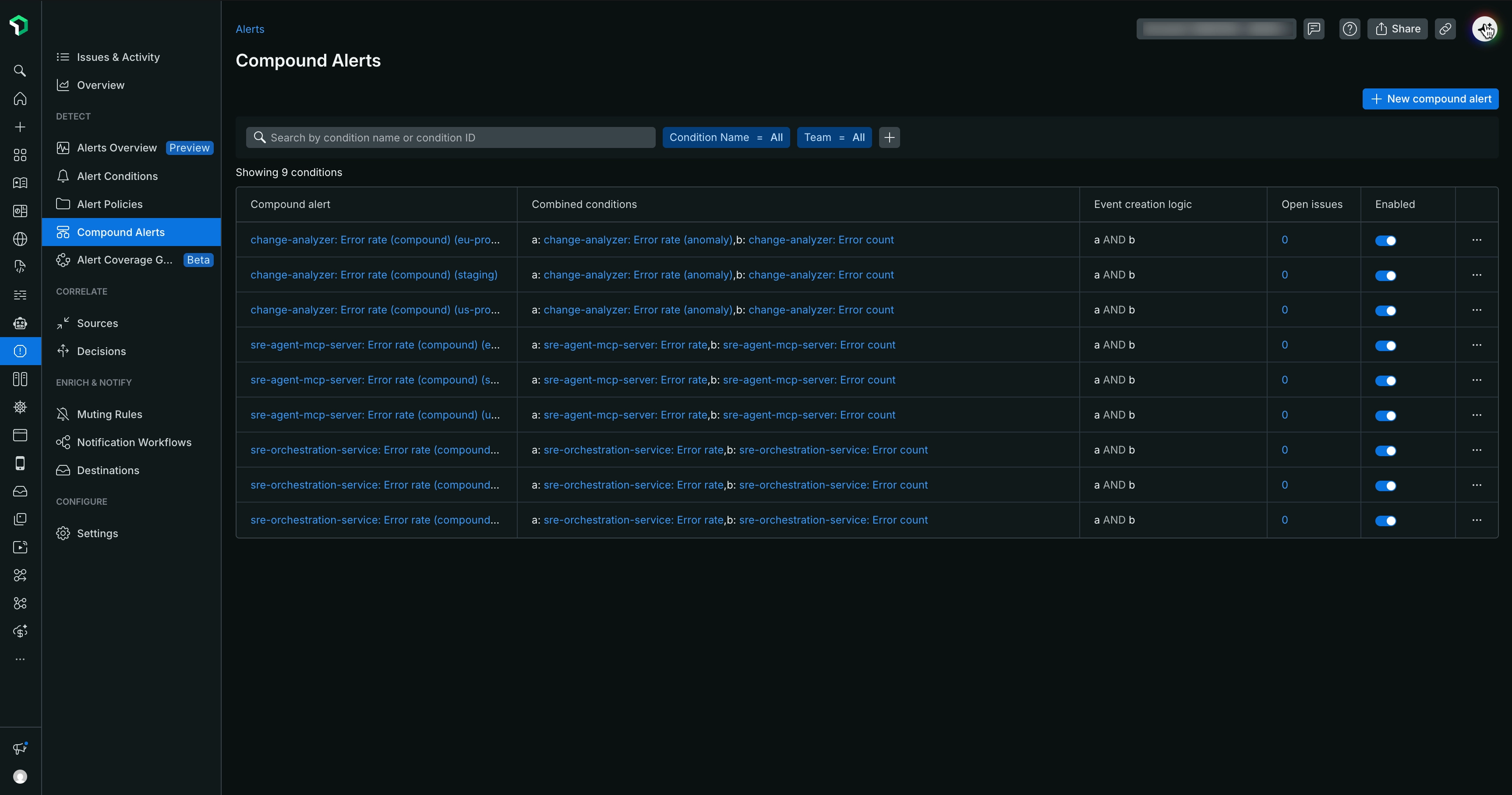 Introduction to Compound alerts | New Relic Documentation